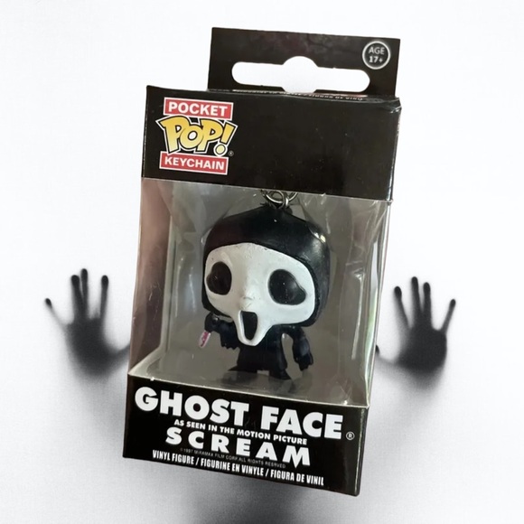 Funko | Toys | Funko Pop Scream Ghostface Keychain Black White Faced ...